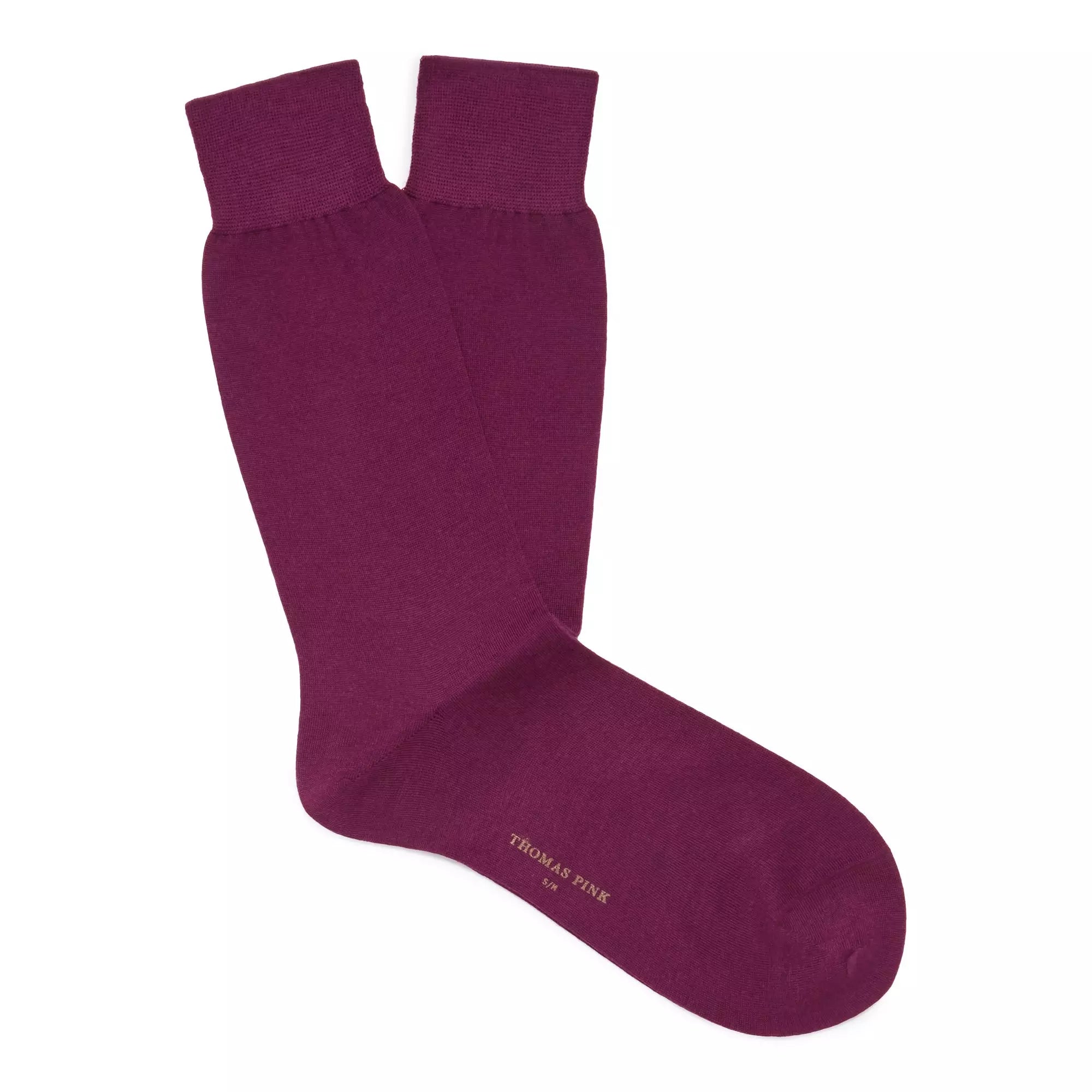 Plum Mid Length Fine Merino Wool Socks – Thomas Pink